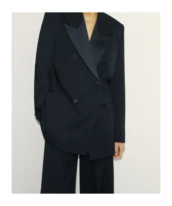 Saint Laurent Double-breasted Tuxedo Jacket - Black