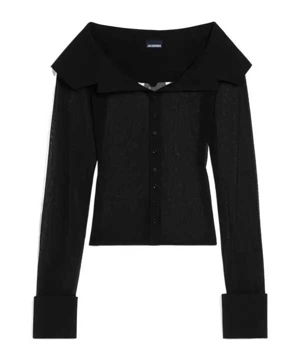 Jacquemus Off-shoulder Pointed Collar Shirt