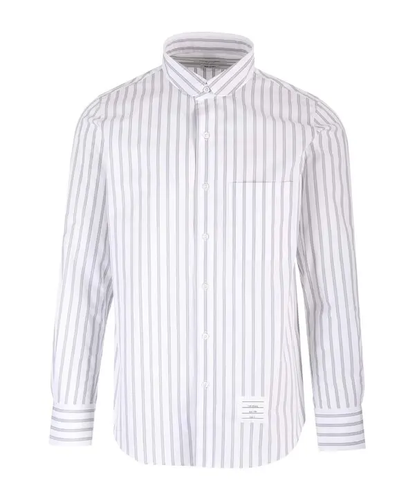 Thom Browne Striped Long-sleeved Buttoned Shirt