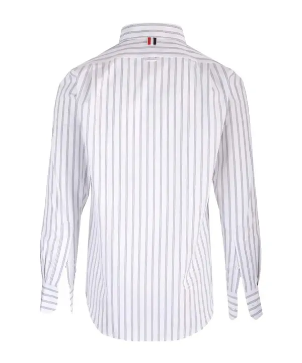 Thom Browne Striped Long-sleeved Buttoned Shirt