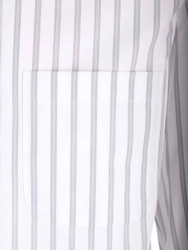 Thom Browne Striped Long-sleeved Buttoned Shirt