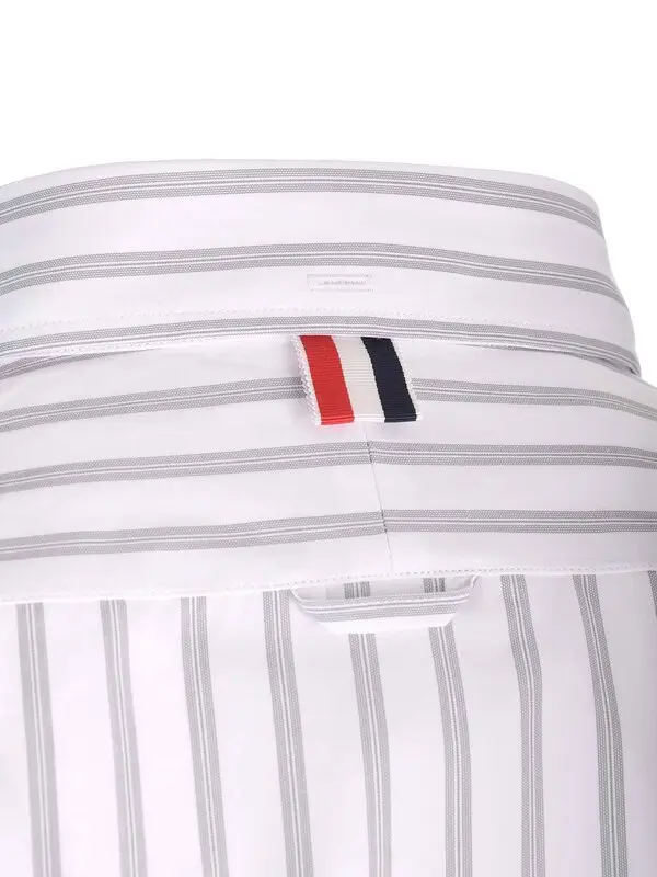 Thom Browne Striped Long-sleeved Buttoned Shirt