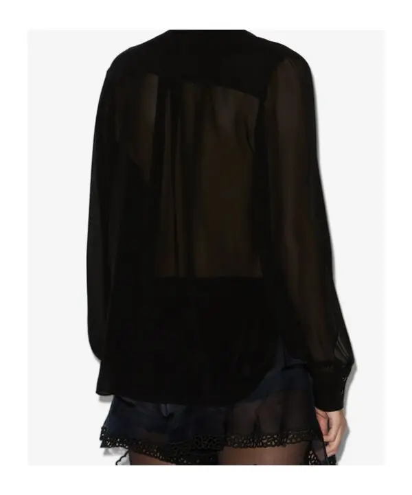 Isabel Marant Étoile Elaura Satin Pussy Bow Blouse