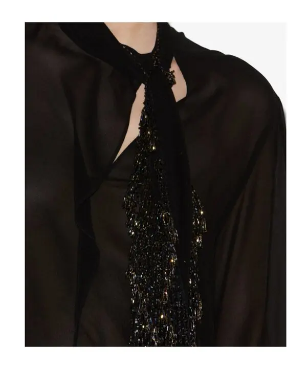Isabel Marant Étoile Elaura Satin Pussy Bow Blouse