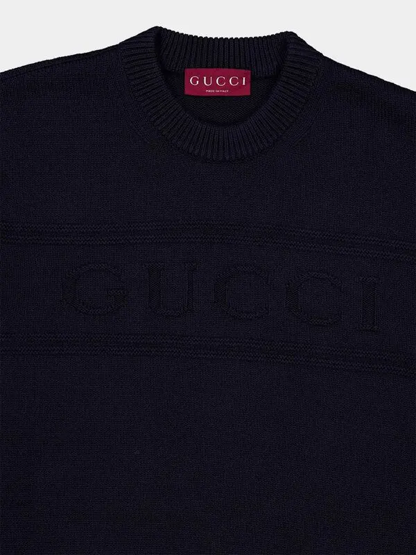 Gucci Logo Intarsia Knit Jumper