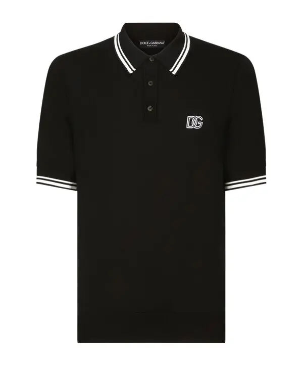 Dolce & Gabbana Dolce Gabbana Dg Logo Embroidered Polo Shirt