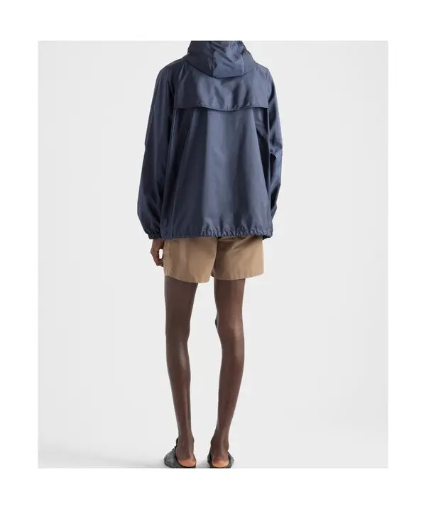 Prada Re-nylon Zip-up Hooded Jacket