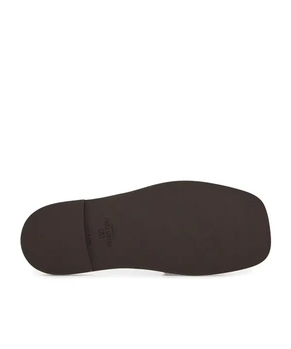 Valentino Garavani Vlogo Patch Square Toe Slippers