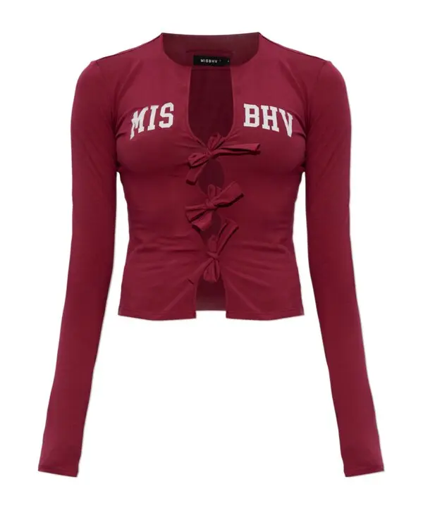 MISBHV Long Sleeve Bow Detail Blouse - No