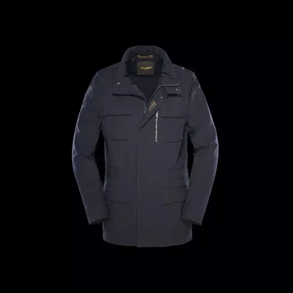 MOORER Manolo Utility Jacket With Lapel - Black