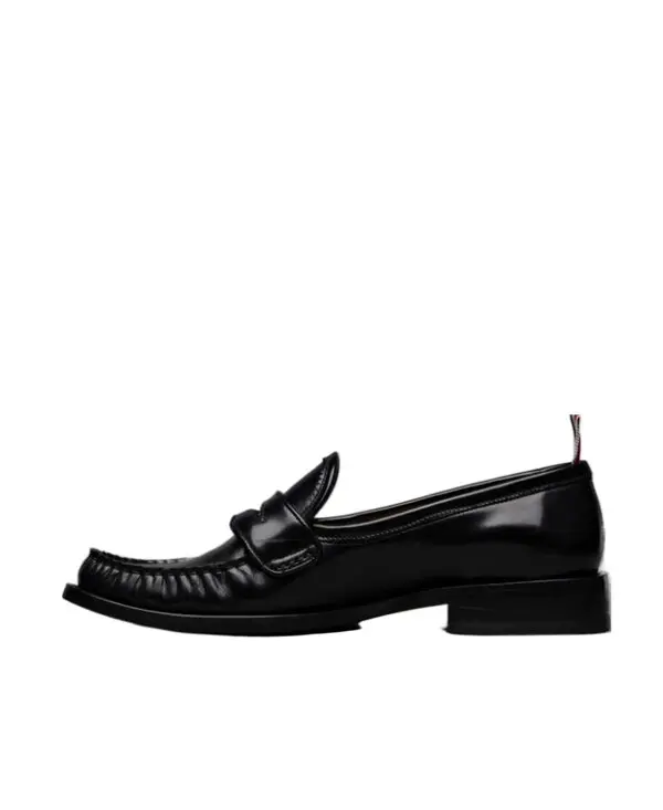 Thom Browne Almond Toe Penny-slot Loafers - Black