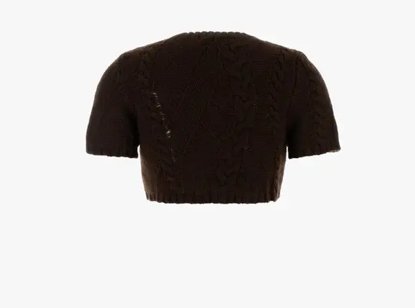 Gimaguas Julita Cable-knit Short-sleeve Sweater