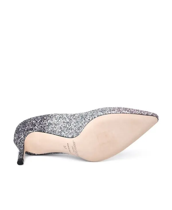 JIMMY CHOO Romy 60 Glitter Pumps - Gray