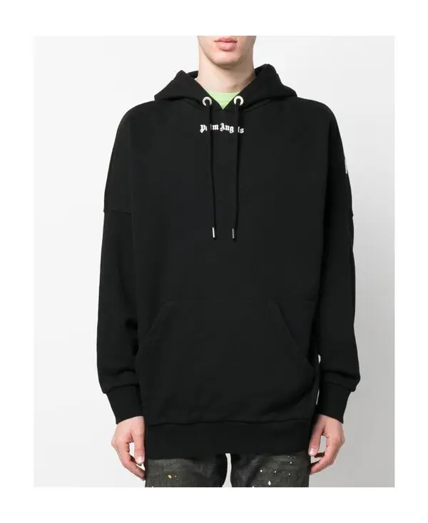 Palm Angels Logo Printed Drawstring Hoodie