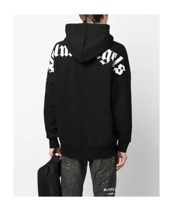 Palm Angels Logo Printed Drawstring Hoodie
