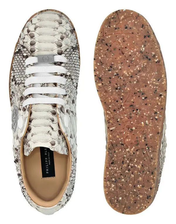 Philipp Plein Round Toe Lace Up Sneakers - Multicolor