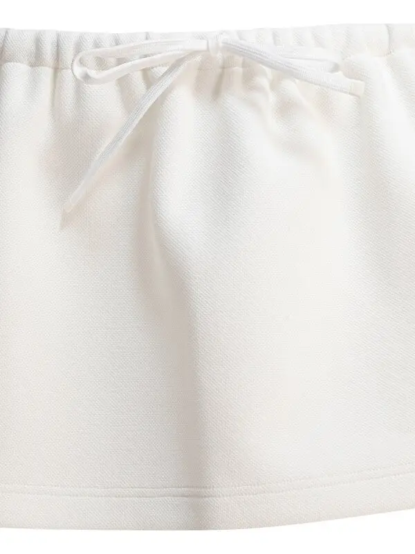 Miu Miu Bonded Piqué And Technical Jersey Miniskirt