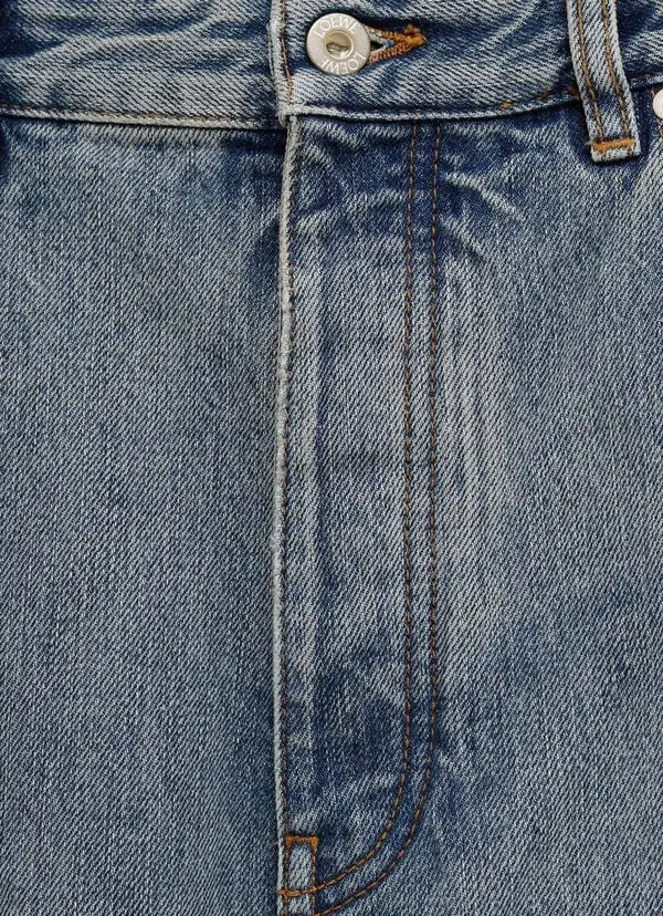 Loewe Logo Patch Wide Leg Jeans