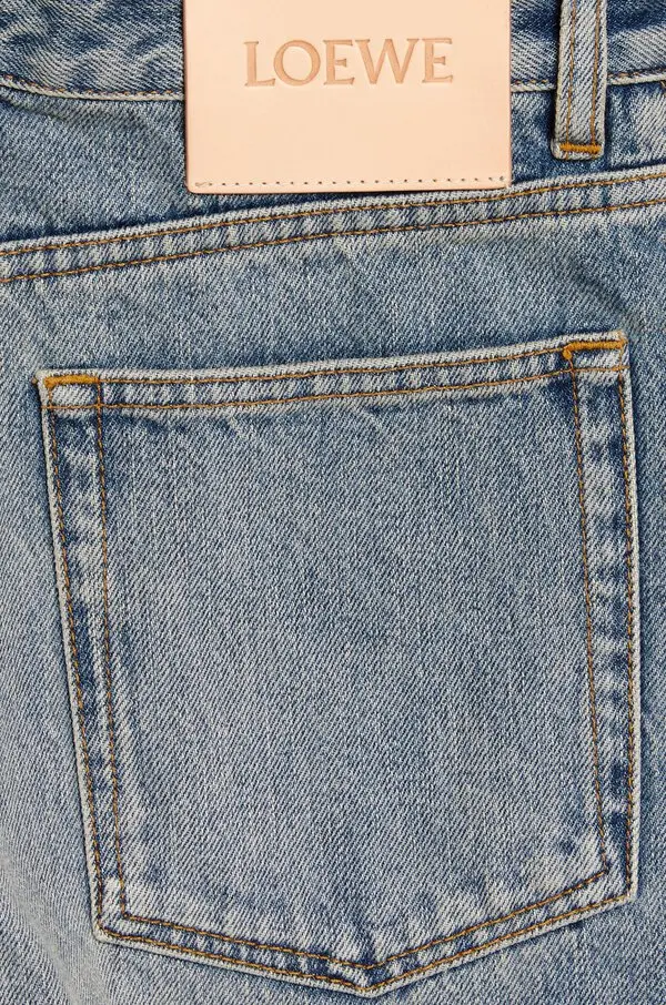 Loewe Logo Patch Wide Leg Jeans