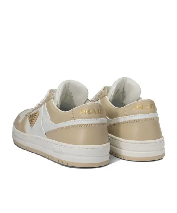 Prada Downtown Lace-up Sneakers - Nude