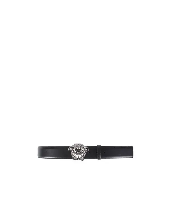 Versace Medusa Buckle Palazzo Belt - Black