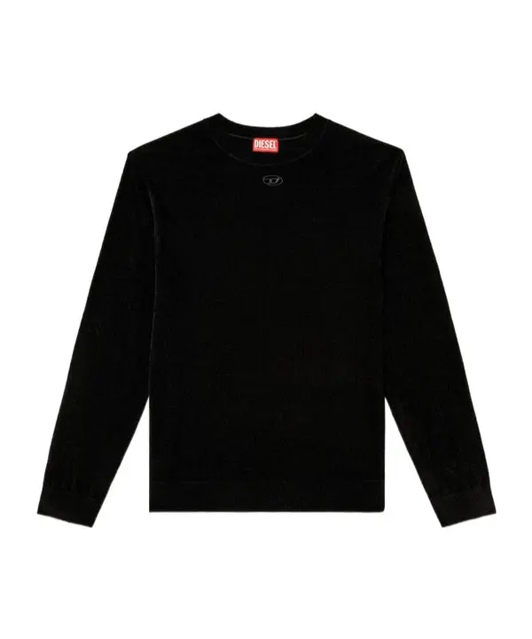 DIESEL® K-cevro Round Neck Sweater With Oval D Logo Plaque
