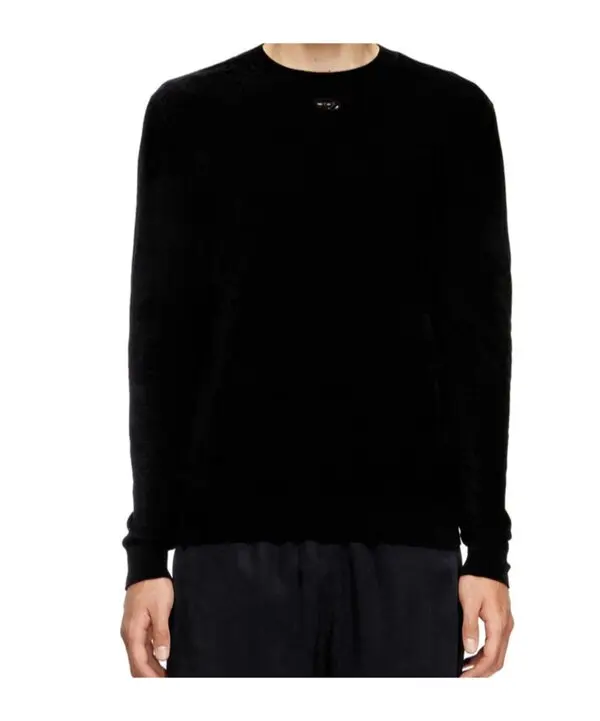 DIESEL® K-cevro Round Neck Sweater With Oval D Logo Plaque
