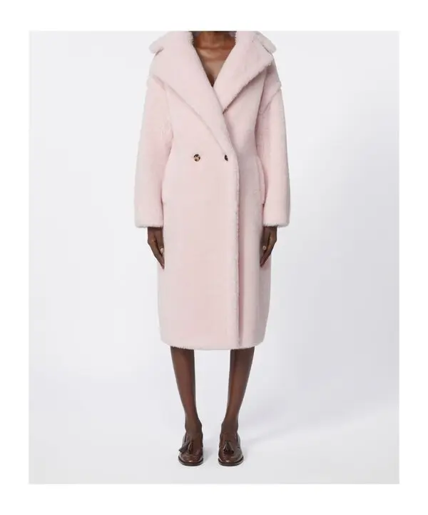 Max Mara Tedgirl Button-up Long Coat - Pink