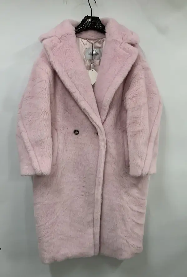 Max Mara Tedgirl Button-up Long Coat - Pink