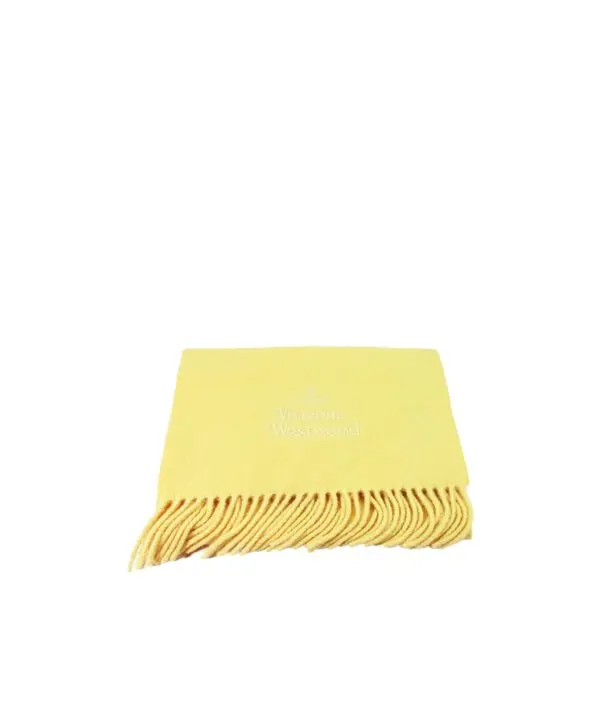 VIVIENNE WESTWOOD Embroidery Tassel Scarf - Yellow