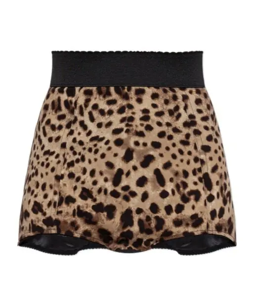 Dolce & Gabbana Dolce Gabbana High-waist Printed Shorts - Black