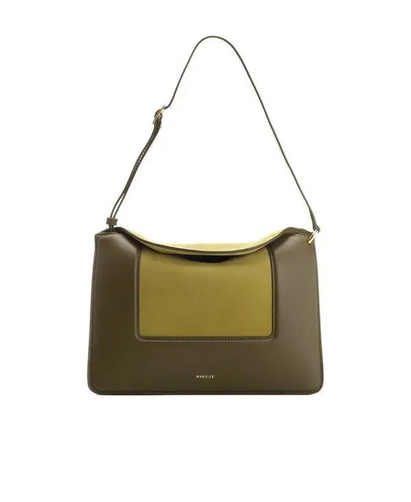 WANDLER Penelope Logo Printed Shoulder Bag - Green