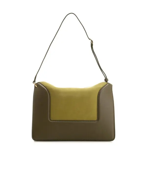 WANDLER Penelope Logo Printed Shoulder Bag - Green