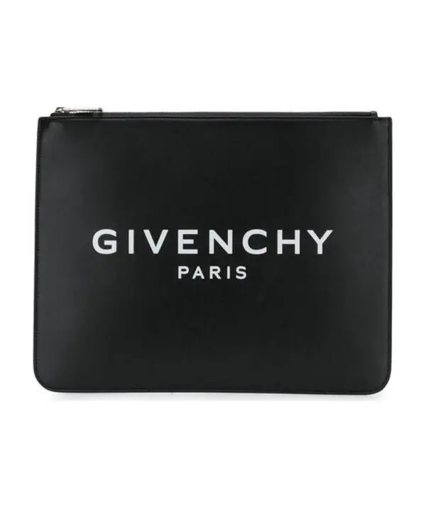 Givenchy Large Logo Print Pouch - Black