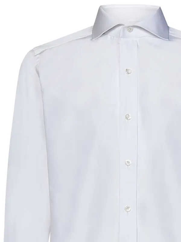 TOM FORD Long-sleeved Poplin Shirt - White
