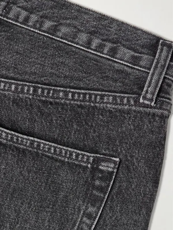 AGOLDE High Waist Straight Leg Jeans - Black