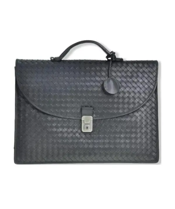 Bottega Veneta Knitted Handbag With Top Handle - Black