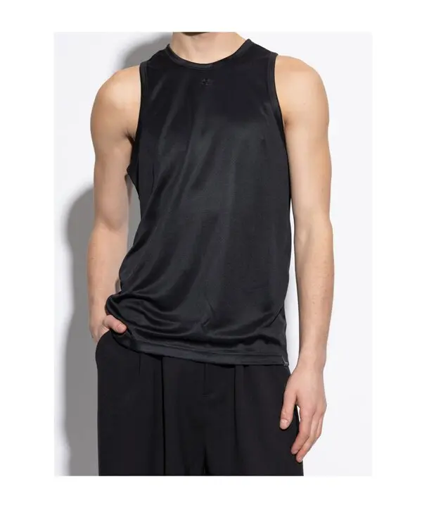 COURREGES Crewneck Football Tank Top - Black