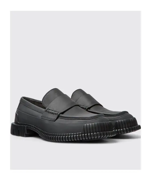 Camper Pix Ribbed Detailing Leather-sole Loafers