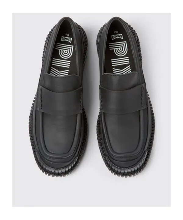 Camper Pix Ribbed Detailing Leather-sole Loafers