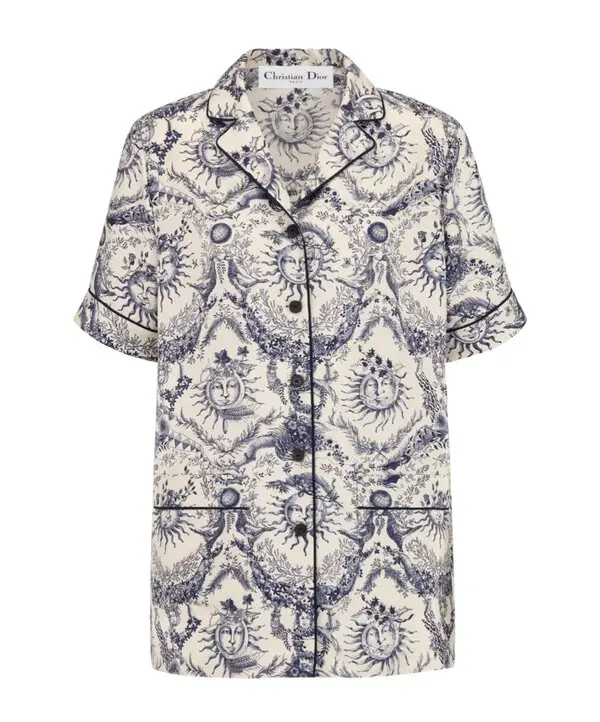 Dior Short-sleeve Shirt With Classic Collar And Button-up Front