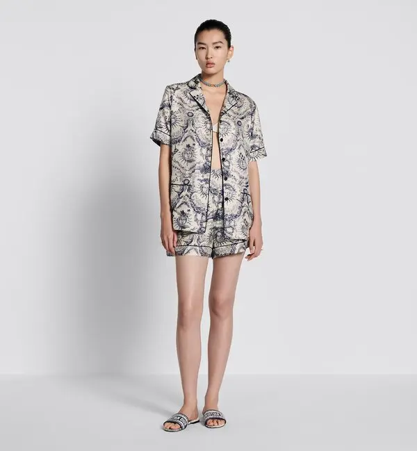 Dior Short-sleeve Shirt With Classic Collar And Button-up Front