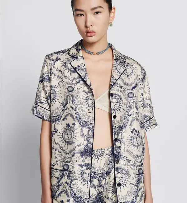 Dior Short-sleeve Shirt With Classic Collar And Button-up Front