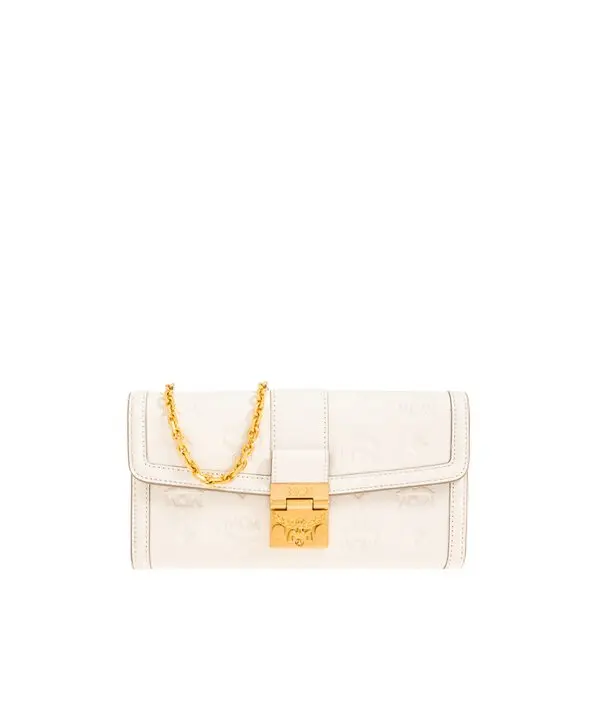 Mcm Logo Wallet - White
