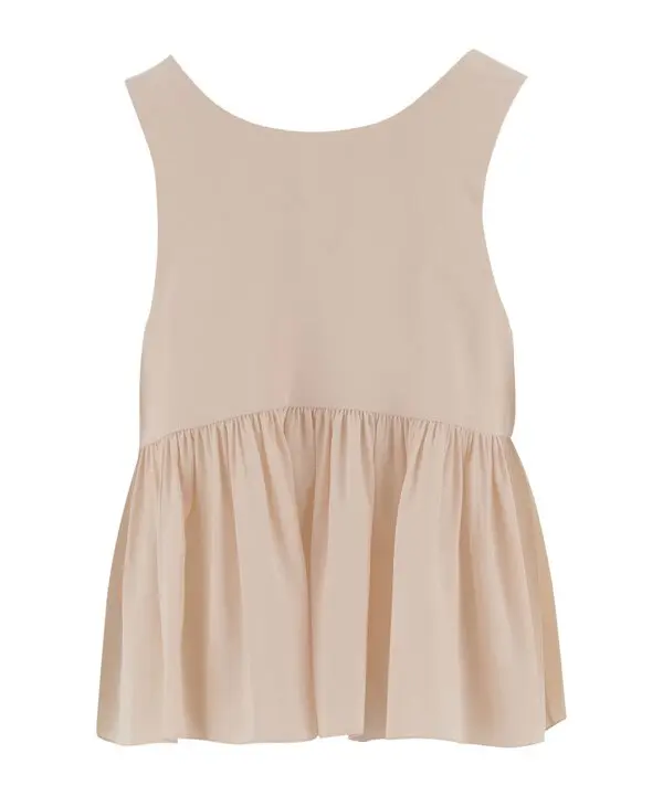 Chloé Sleeveless Gathered Top - Soft Pink