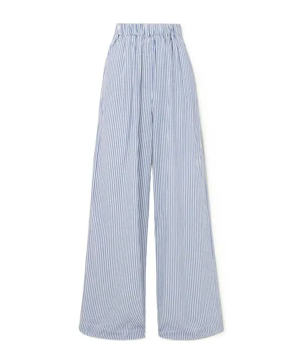 THE FRANKIE SHOP Mirca Striped Wide-leg Pants