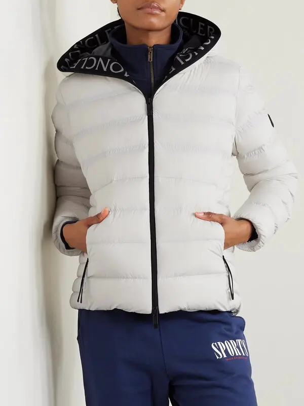Moncler Quilted Down Jacket With Hood - Ice Tuff
