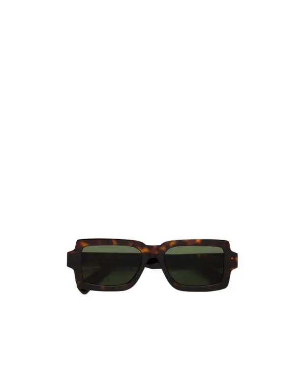 RETROSUPERFUTURE Rectangle Frame Tortoiseshell Sunglasses - Black