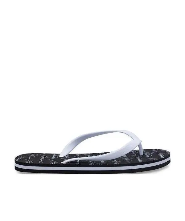 Emporio Armani Logo Flip Flops - Black