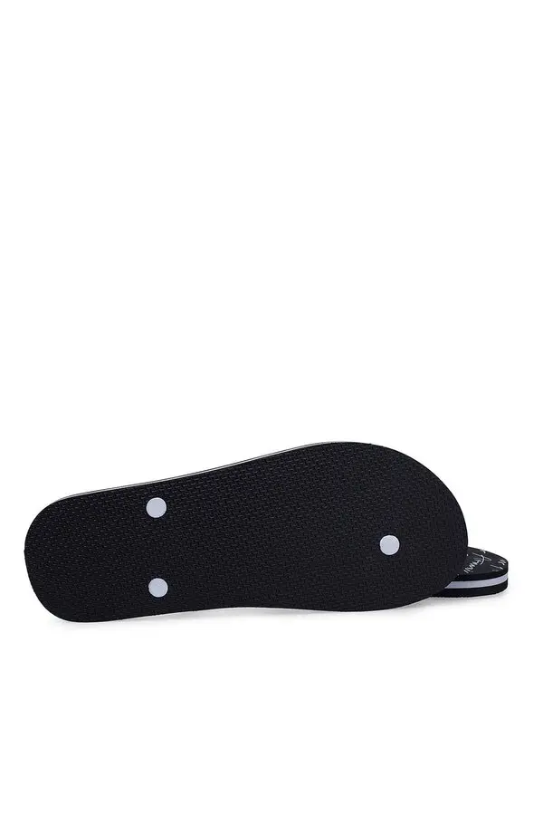 Emporio Armani Logo Flip Flops - Black